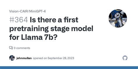 Is There A First Pretraining Stage Model For Llama 7b · Issue 364