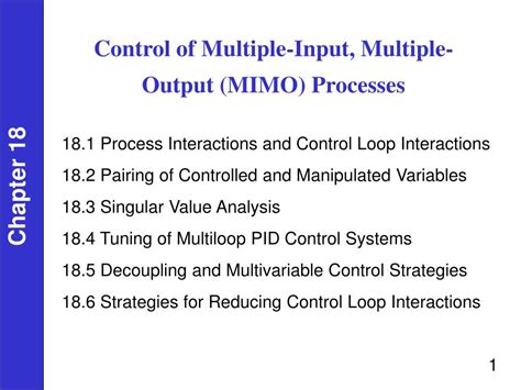 ppt control of multiple input multiple output mimo processes