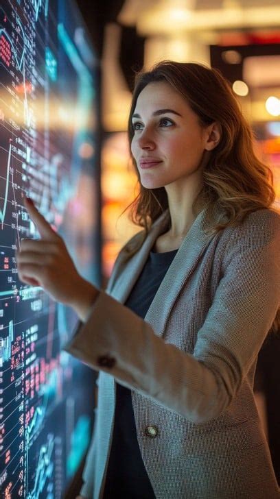 Free Analyzing Digital Data Photo Technology Woman Futuristic