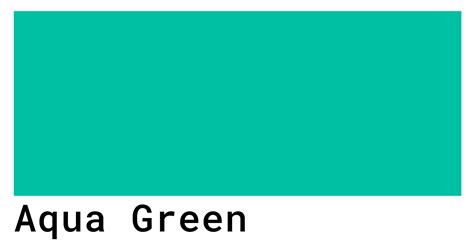 Aqua Green Color Codes HEX RGB CMYK Values