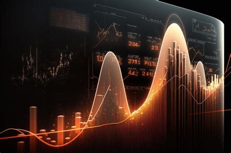 premium ai image trading market financial graphs and glowing lines