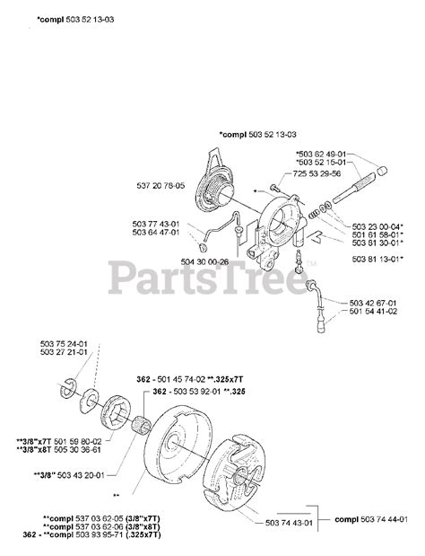 Husqvarna 372 Husqvarna Chainsaw 2007 01 Oil Pump And Clutch Drum
