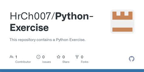 Github Hrch Python Exercise This Repository Contains A Python Exercise