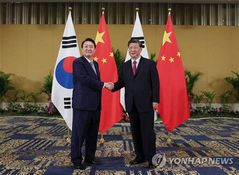 악수하는 윤석열 대통령과 시진핑 중국 국가주석 연합뉴스