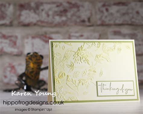 Leaf Fall Embossing Folder Thinking Of You Hippofrog Designs