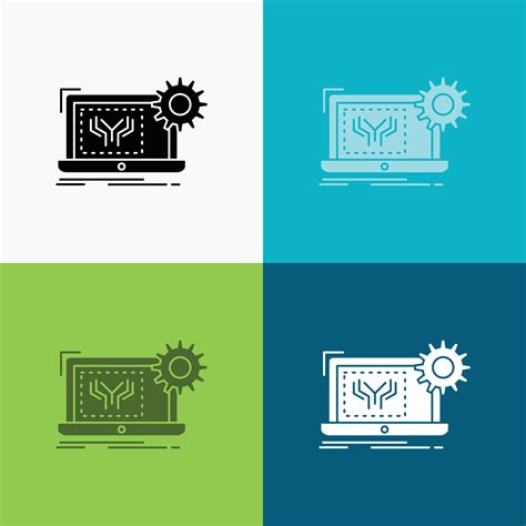 Blueprint Circuit Electronics Engineering Hardware Icon Over