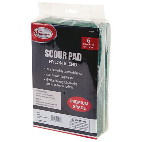 Sp 96n Nylon Scouring Pads 6 Piecespack Winco