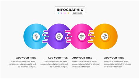 Circle Infographic Presentation Design Template With 4 Steps Or Options