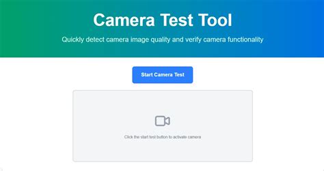 Camera Test Tool Online Camera Function Detection