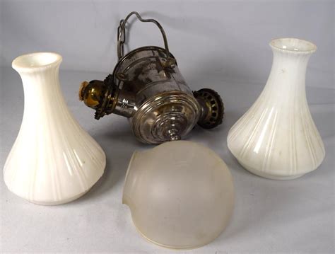 Sold At Auction 19th Century Double Angle Kerosene Hanging Lamp