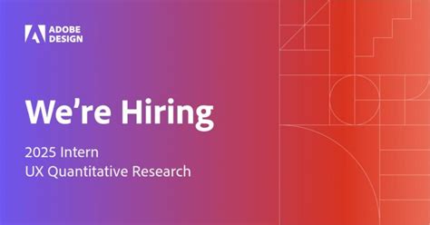 Adobe Design Ux Quantitative Research Internship 2025