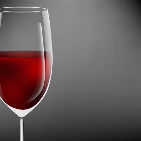 Copa De Vino Tinto Vector Premium