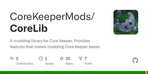 GitHub CoreKeeperMods CoreLib A Modding Library For Core Keeper Provides Features That Makes