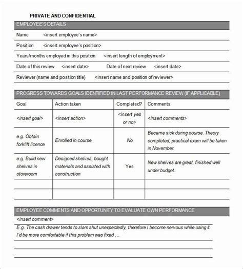 Summary Of Performance Examples New Sample Performance Review Templates Pdf Doc Performance