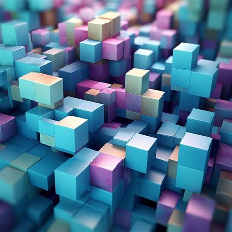 Premium Ai Image A Colorful Stack Of Cubes With One That Says The Bottom