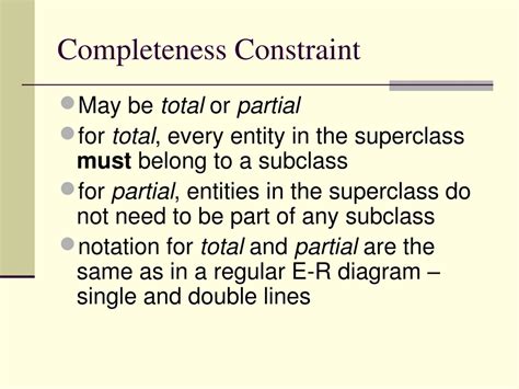 Ppt Understanding Extended E R Model Features In Database Design