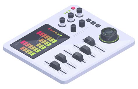 Premium Vector Isometric Aircraft Dashboard Spaceship Control Panel With Sliders Controllers