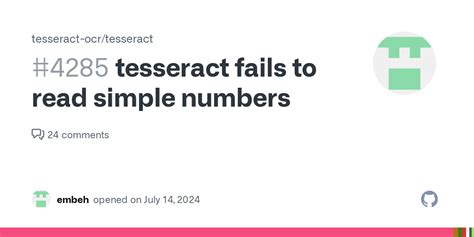 Tesseract Fails To Read Simple Numbers · Issue 4285 · Tesseract Ocr