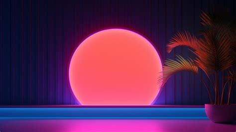Premium Ai Image Synthwave Background