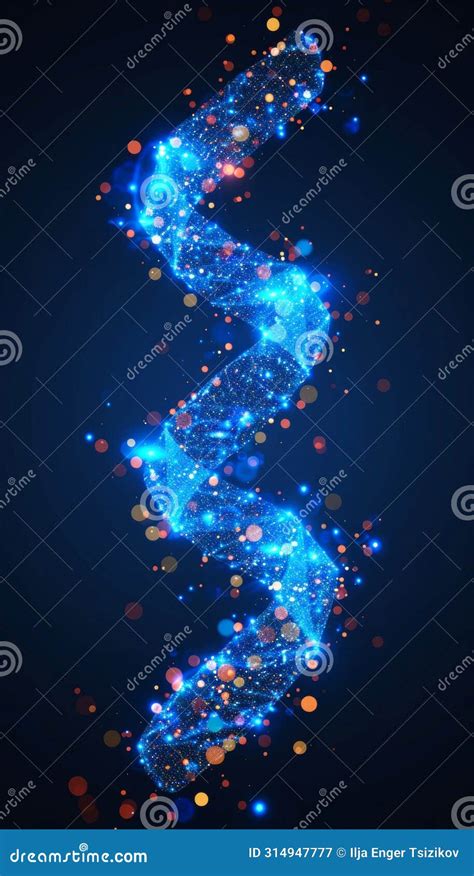 Interconnecting Streams Wave Of Data Particles In Network Line Symbolizing Information