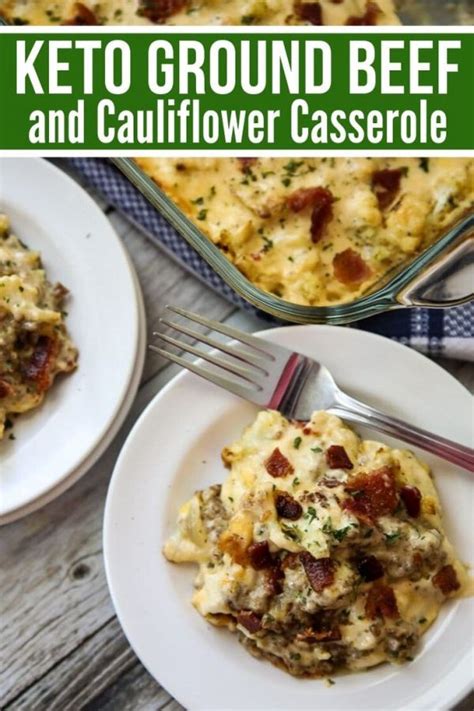 Cheesy Ground Beef And Cauliflower Casserole Keto Kasey Trenum