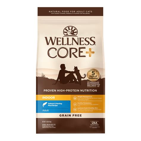Wellness Core Grain Free Indoor Salmon And Herring Meal Recipe Dry Cat