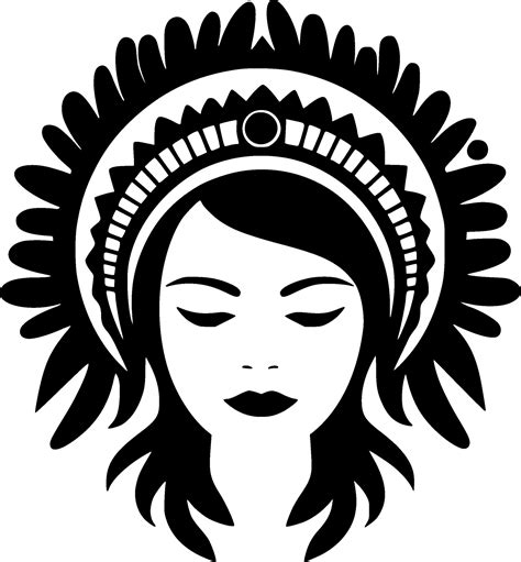 Boho Black And White Isolated Icon Vector Illustration 26691722