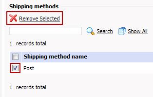 How To Remove A Shipping Method From EShop 123 Reg Support