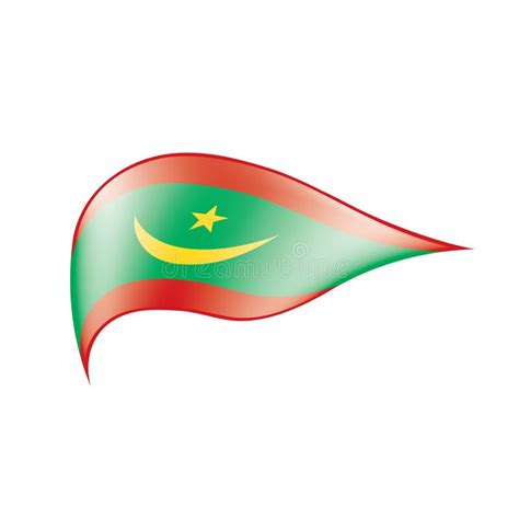 Mauritania Flag Vector Illustration Stock Illustration Illustration