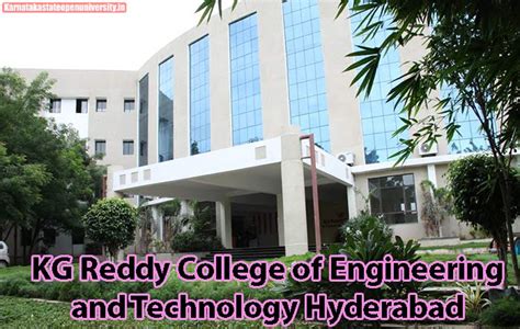 Kg Reddy College Of Engineering And Technology Hyderabad Admission