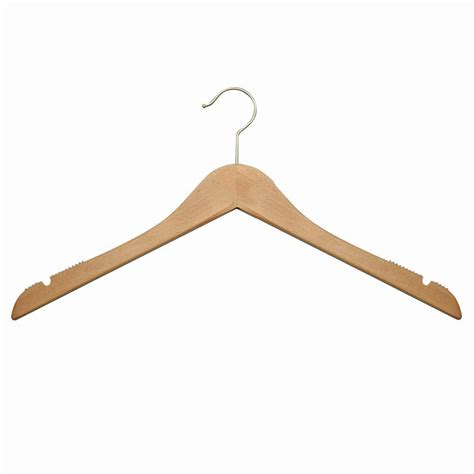 17 Wooden Top Hangers Natural