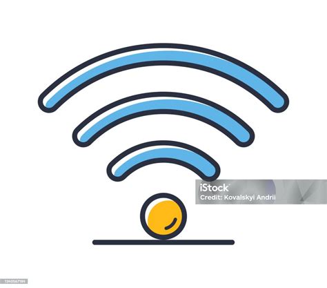 Ikon Wifi Ikon Nirkabel Terisolasi Pada Latar Belakang Putih Warna