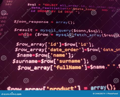 Coding Programming Source Code Screen Abstract Technology Background