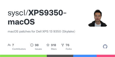 github syscl xps9350 macos macos patches for dell xps 13 9350 skylake