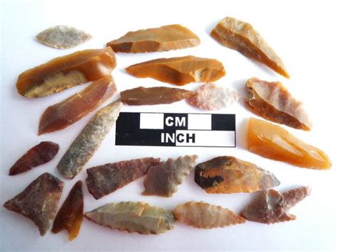 20 X Neolithic Arrowheads And Tools Saharan Flint Artifacts Etsy Uk