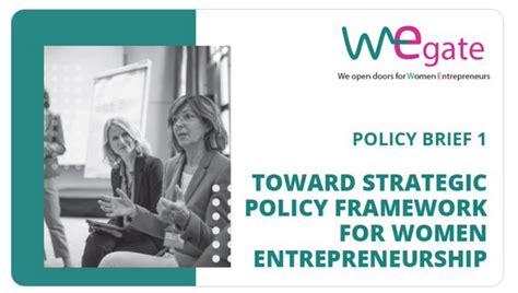 Wegate Toward Strategic Policy Framework For Women Entrepreneurship Esba