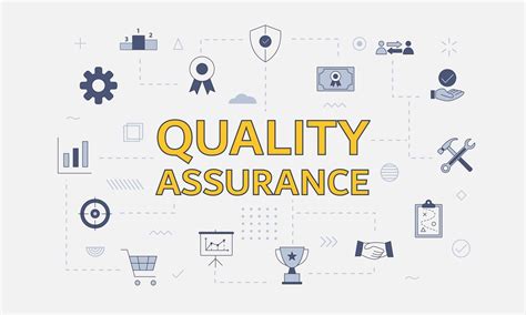 Qa Quality Assurance Concept With Icon Set With Big Word Vector Art At Vecteezy