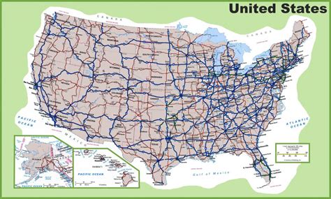 Usa Road Map Printable Map Of Us Interstate System Printable Us Maps