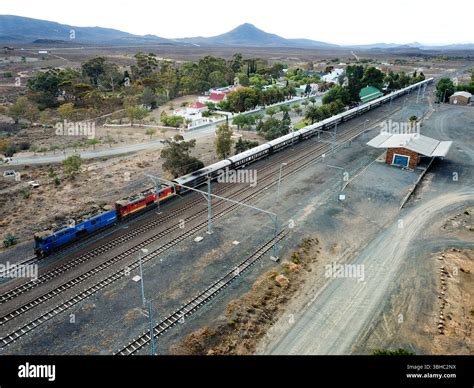 Aerial View Of Matjiesfontein Station And The Rovos Rail Luxury Train