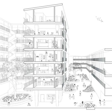 Perspective Elevation Drawing In 2025 Architecture Presentation