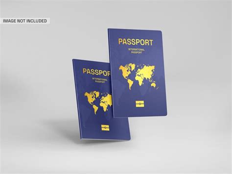 Premium Psd International Passport Mockup In Document For Travel