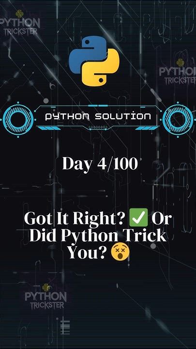 Python Challenge 4 The Answer Will Shock You 🤯 Watch Now 🐍🔥