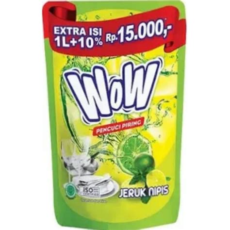 Jual Wow Sabun Cuci Piring Jeruk Nipis 1100ml Shopee Indonesia