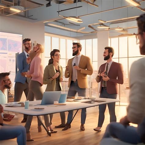 Premium Photo A Group Of Entrepreneurs Networking At A Startup Incubator