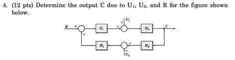Solved 4 12 Pts Determine The Output C Due To U1u2 And