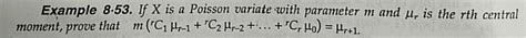 Solved Example 853 If X Is A Poisson Variate With