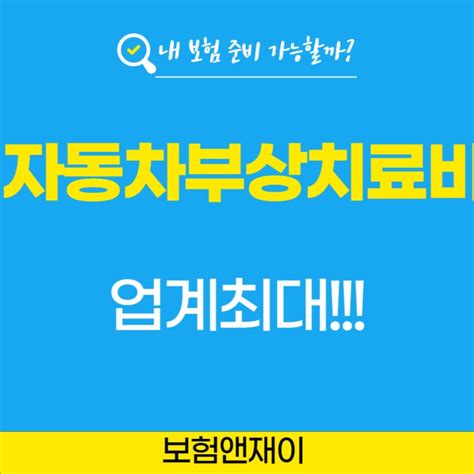 자동차부상치료비자부상 최대 가능 운전자 보험 지금 확인하세요 네이버 블로그
