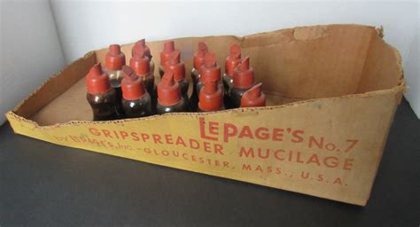 Vintage Lepages Mucilage Glue 14 Bottle Group W Glue 1 Oz Orig