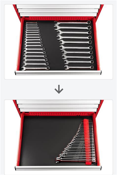 14 Tool Modular Wrench Organizer Set Black Tekton