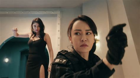 Mayela Magrou As Sexy Villainess Lina In Female Special Police Officer